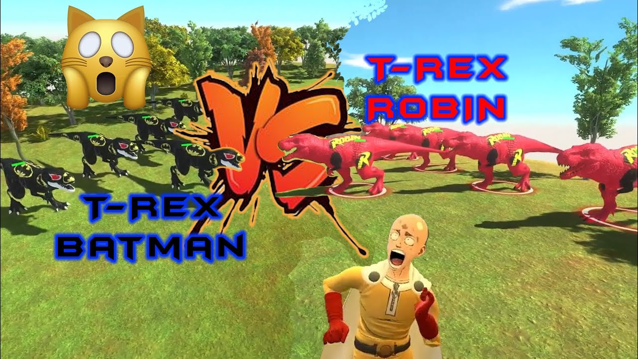 Dinosaurus Tim T Rex Batman VS Tim T Rex Robin🦖 #dinosaur #dinosaurus # ...