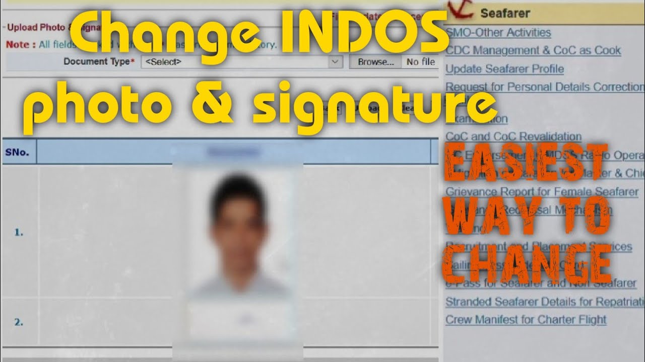 How to change INDOS photo and signature || how to reupload indos photo ...