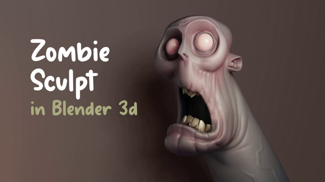 Sculpt and Render Zombie in Blender 3d - YouTube
