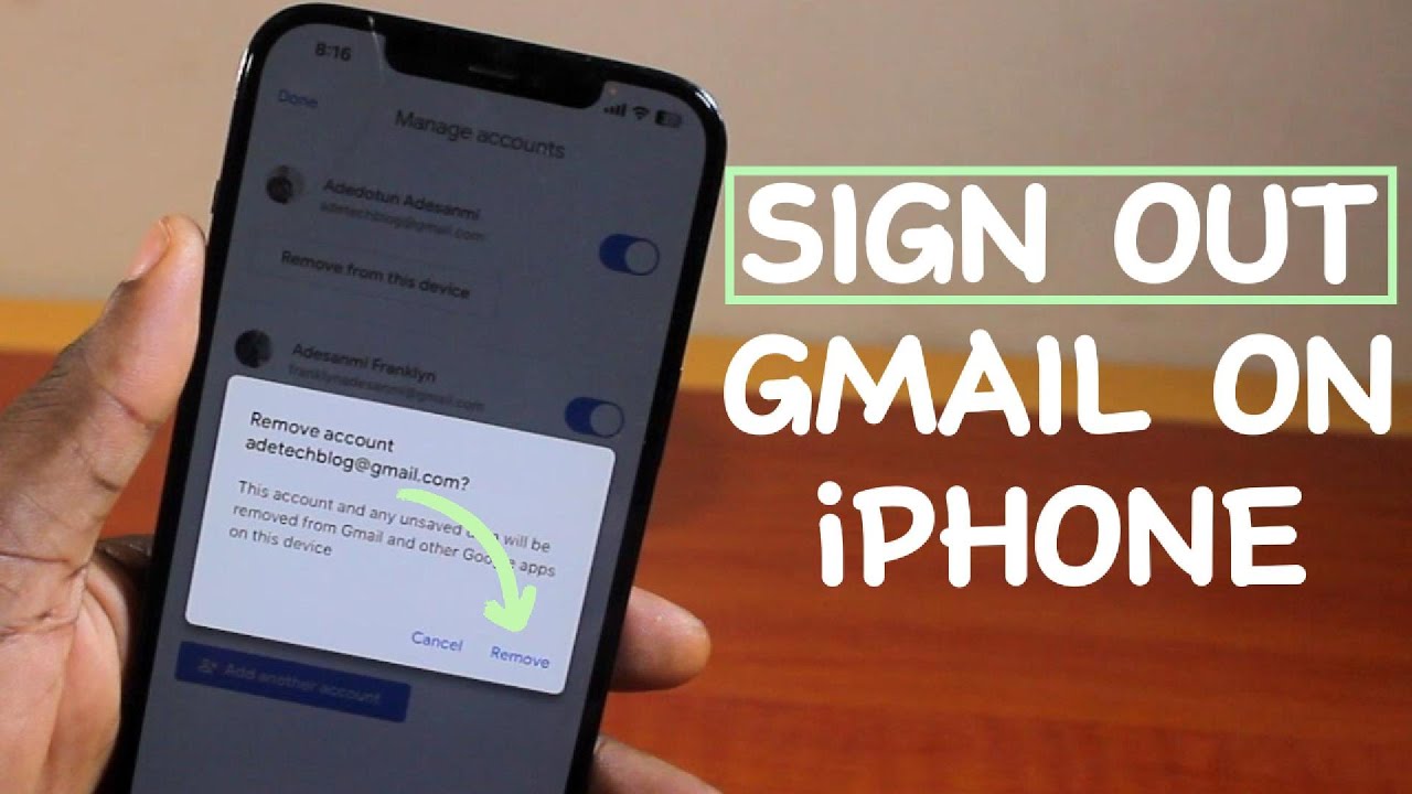 How to Sign Out Gmail on iPhone - YouTube