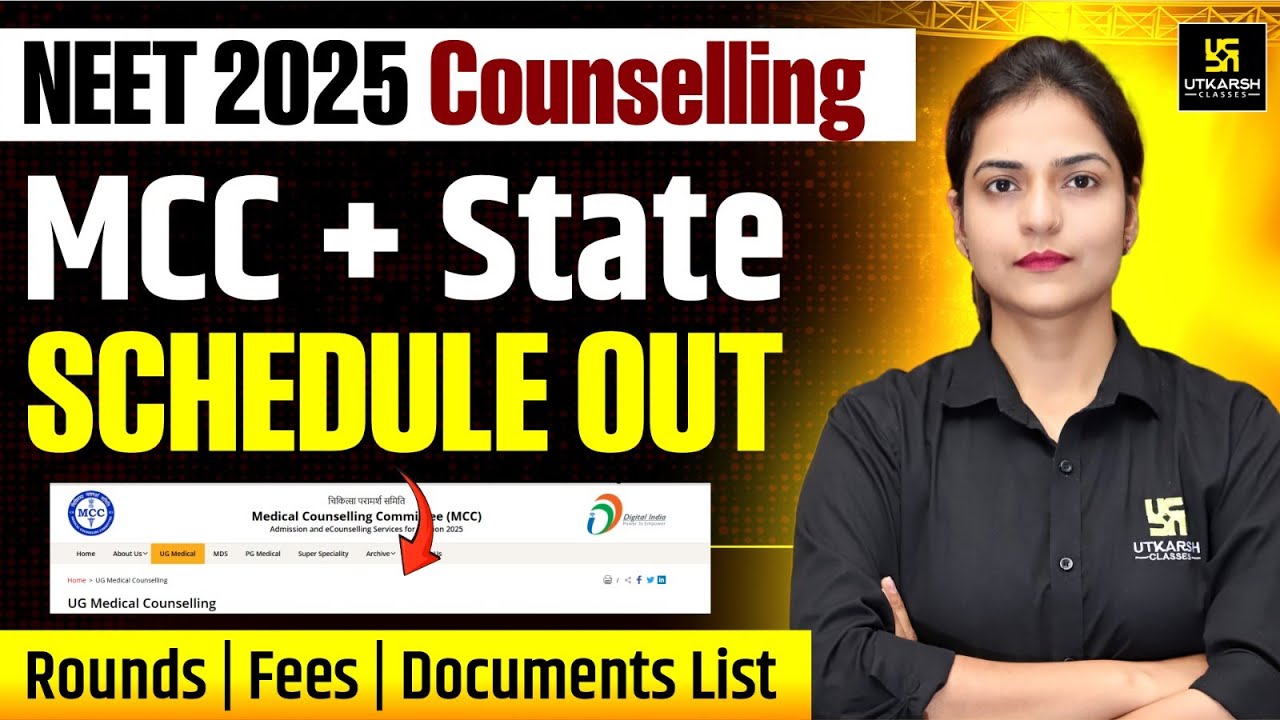 NEET 2025 Counselling – MCC & State Schedule Released!🔥 Fees, Process ...