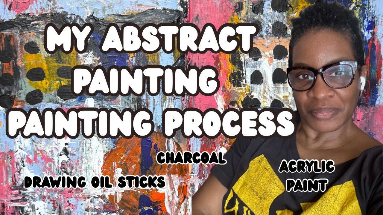 My Abstract Painting Process - Acrylic Painting in a Sketchbook - YouTube