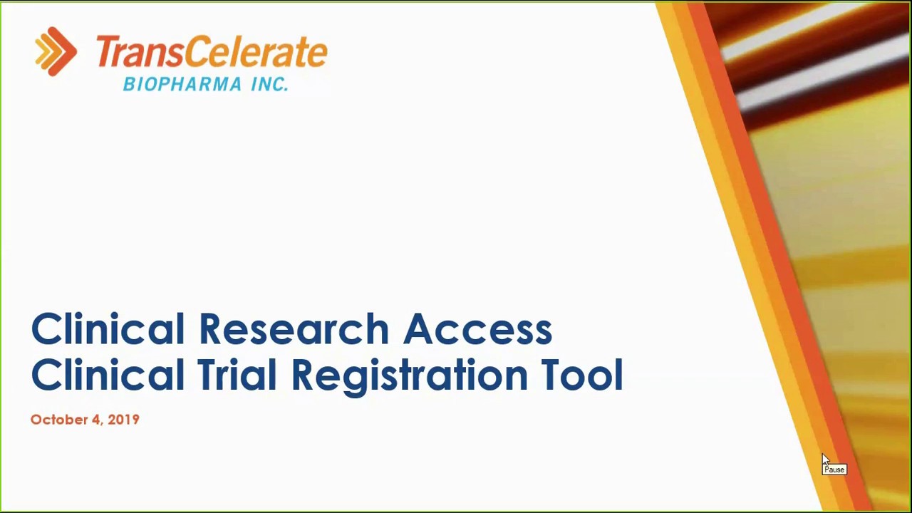 Clinical Research Access: Clinical Trial Registration Tool ...