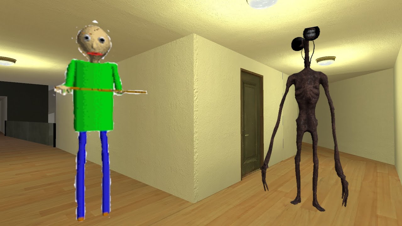 Siren Head And Baldi Nextbot Gmod - YouTube