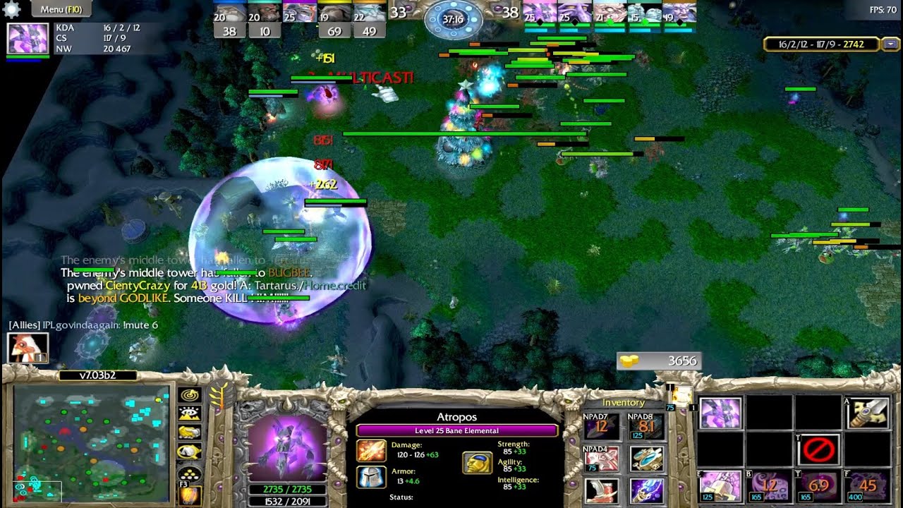 DOTA 1 Bane Elemental Atropos Beyond GODLIKE #7 - YouTube