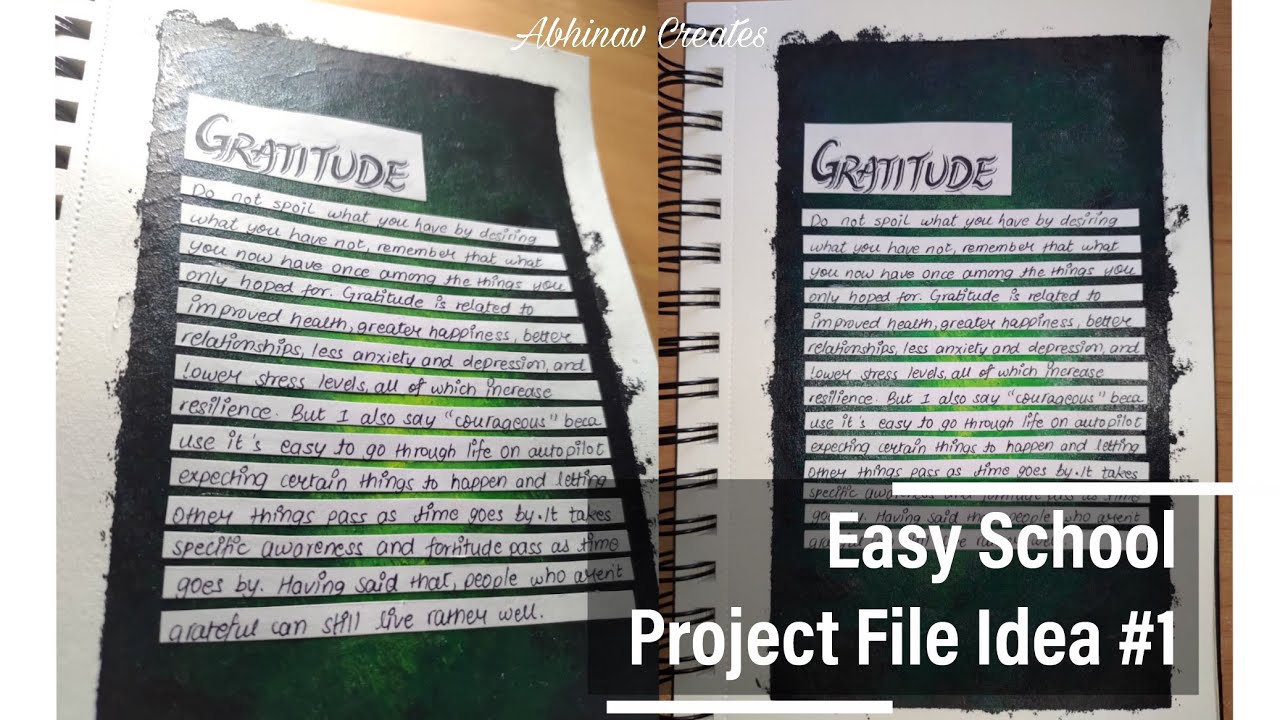 Easy Project File Decoration Idea |School Project Idea #1 | - YouTube