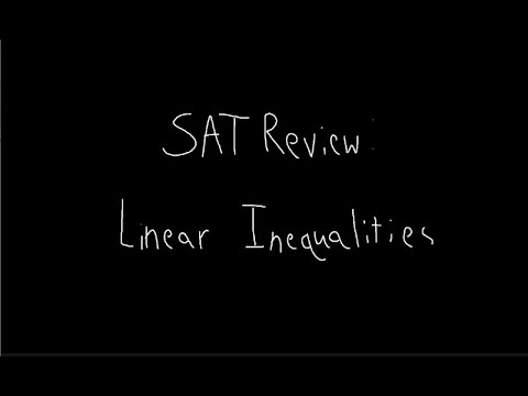 Math SAT: Linear Inequalities - YouTube
