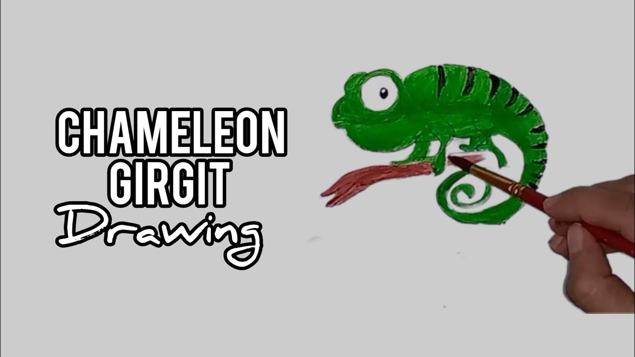 smiley Girgit Chameleon or chamaeleon Reptiles animal cartoon character ...