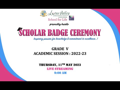 SCHOLAR BADGE CEREMONY - GRADE V - YouTube