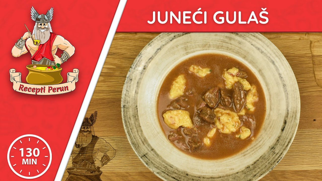 Juneći Gulaš sa Knedlama - najbolji recept | Recepti Perun - YouTube