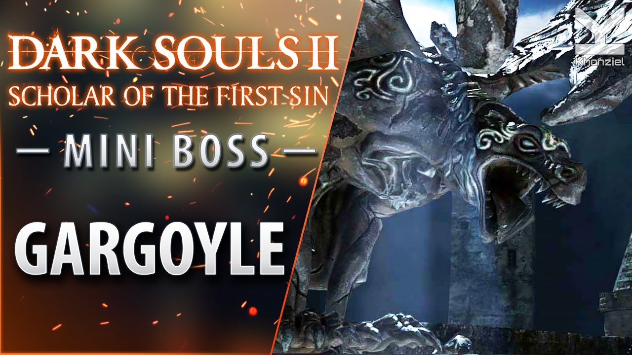 Dark Souls II: SotFS - Mini Boss - Gargoyle - Drangleic Castle - YouTube