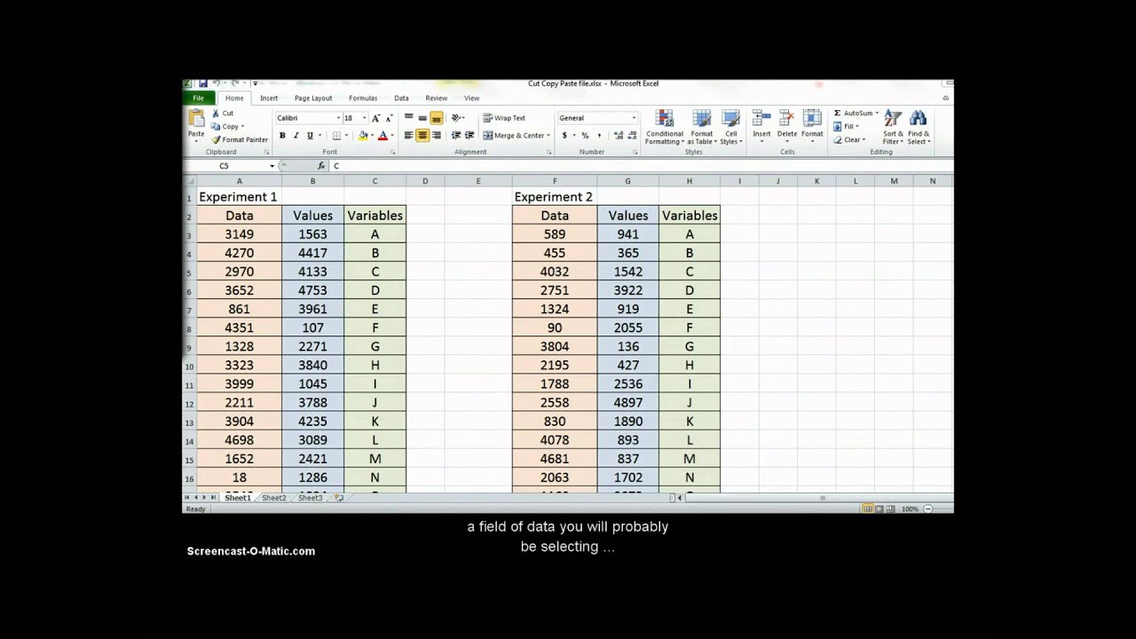 Selecting Fields of Data - YouTube