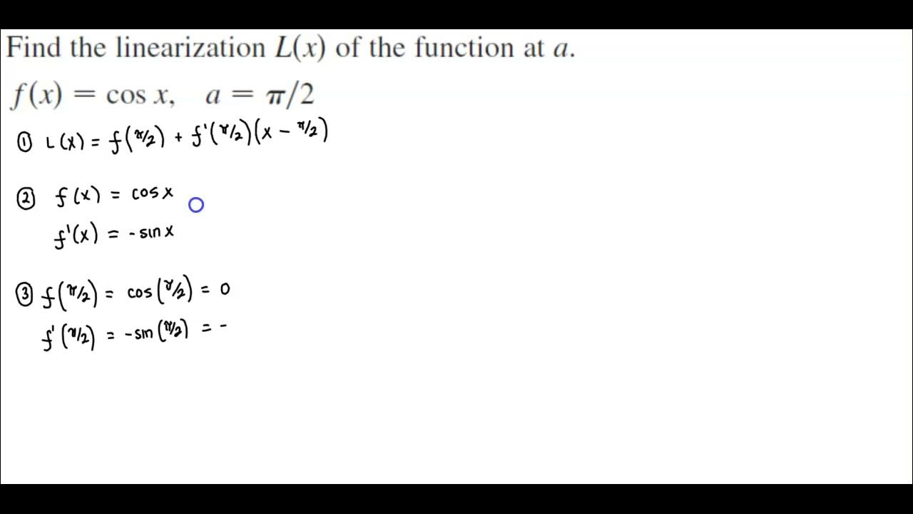 Math 1A HW 3.9.7 Find the linearization L(x) of the function at a ...
