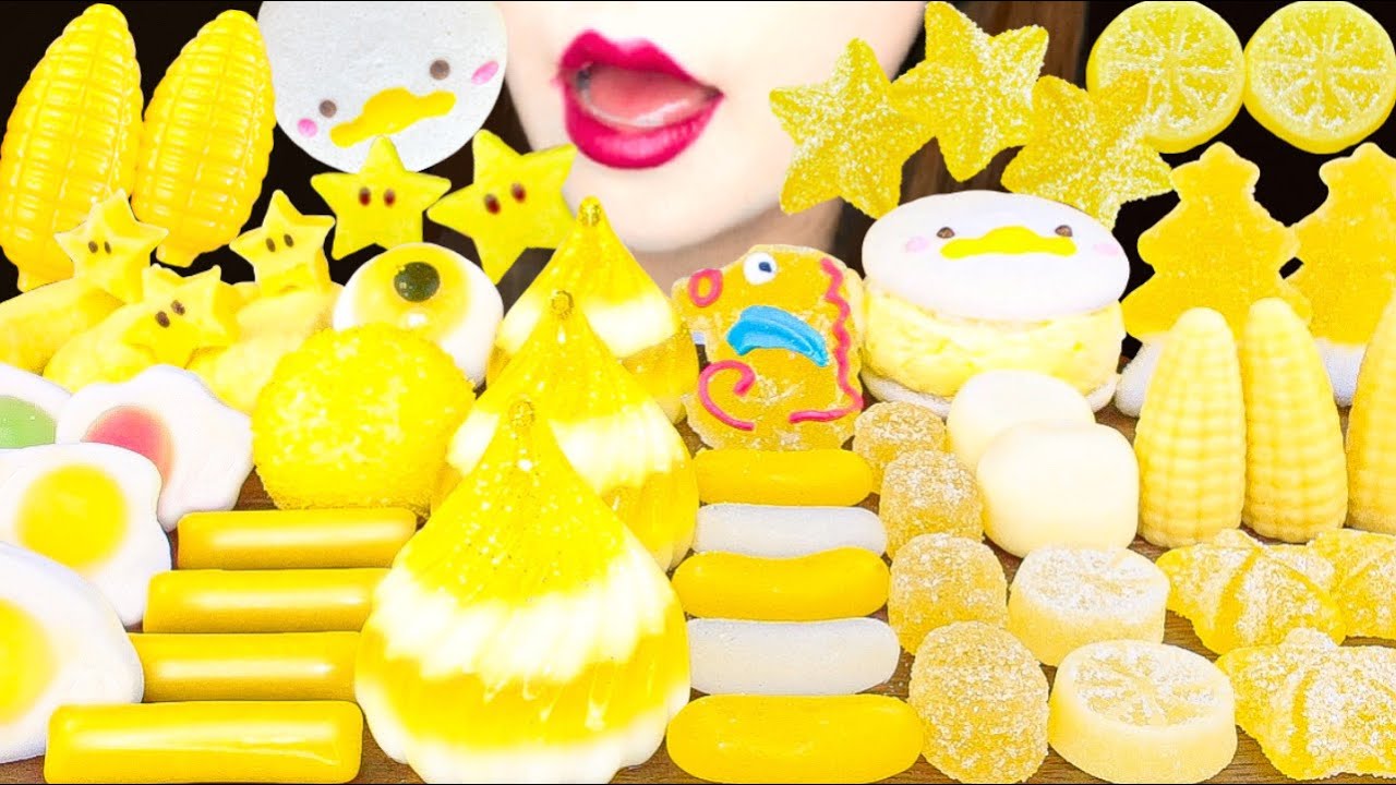 【ASMR】YELLOW DESSERTS💛 MUKBANG 먹방 食べる音 EATING SOUNDS NO TALKING - YouTube