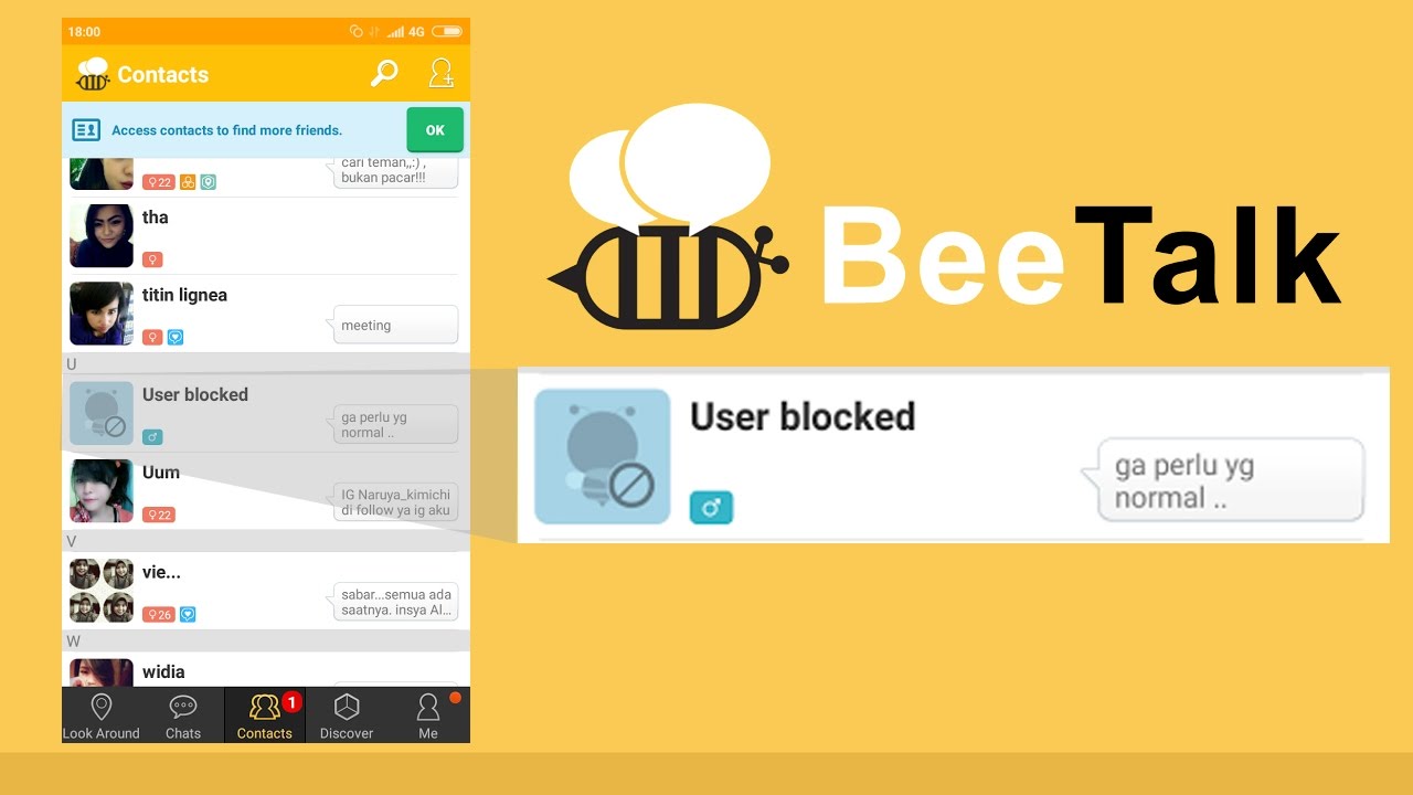Cara Blok pengguna di BeeTalk yang mengganggu - YouTube