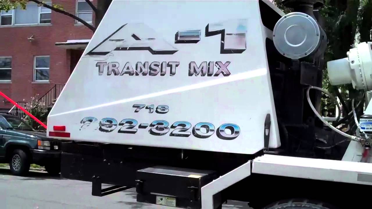 A-1 Transit Mix Delivers Concrete For A Bronx Sidewalk - YouTube