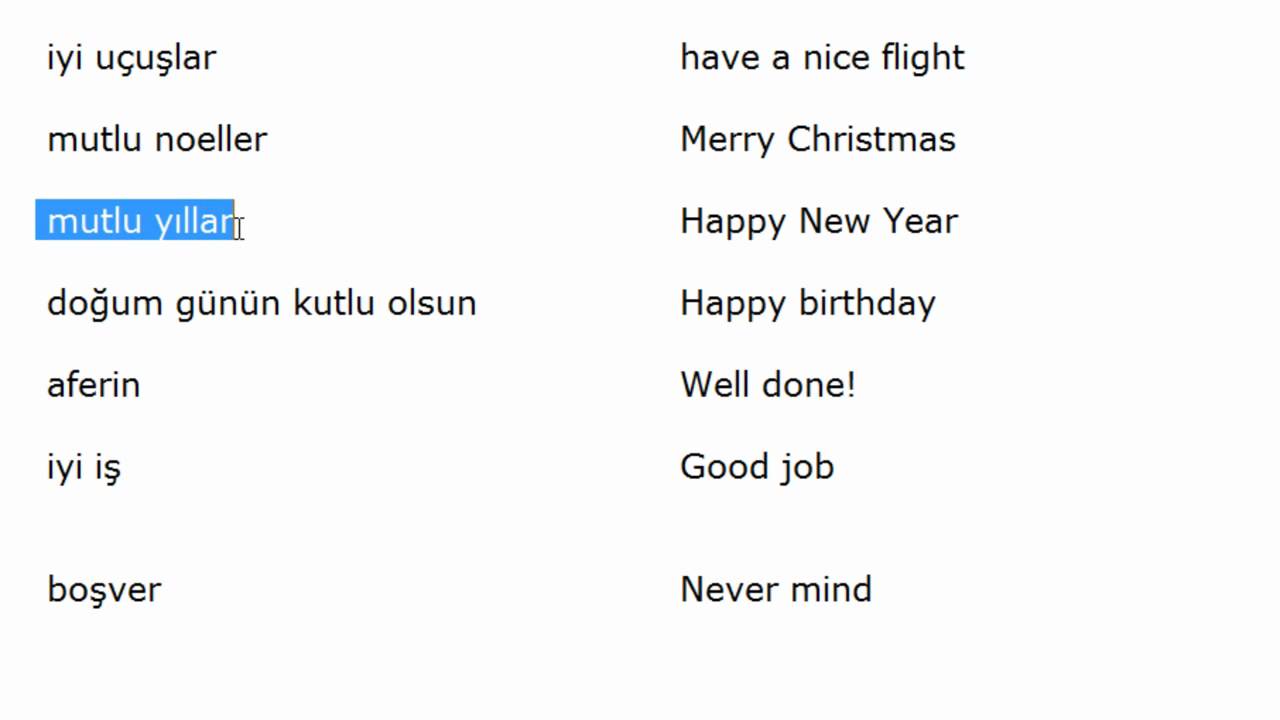 Turkish basic expressions part 4 - Turkish For Beginners - YouTube