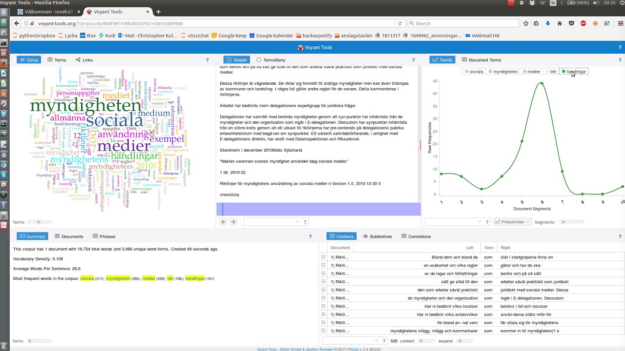 Voyant Tools - instruktionsfilm på svenska - YouTube