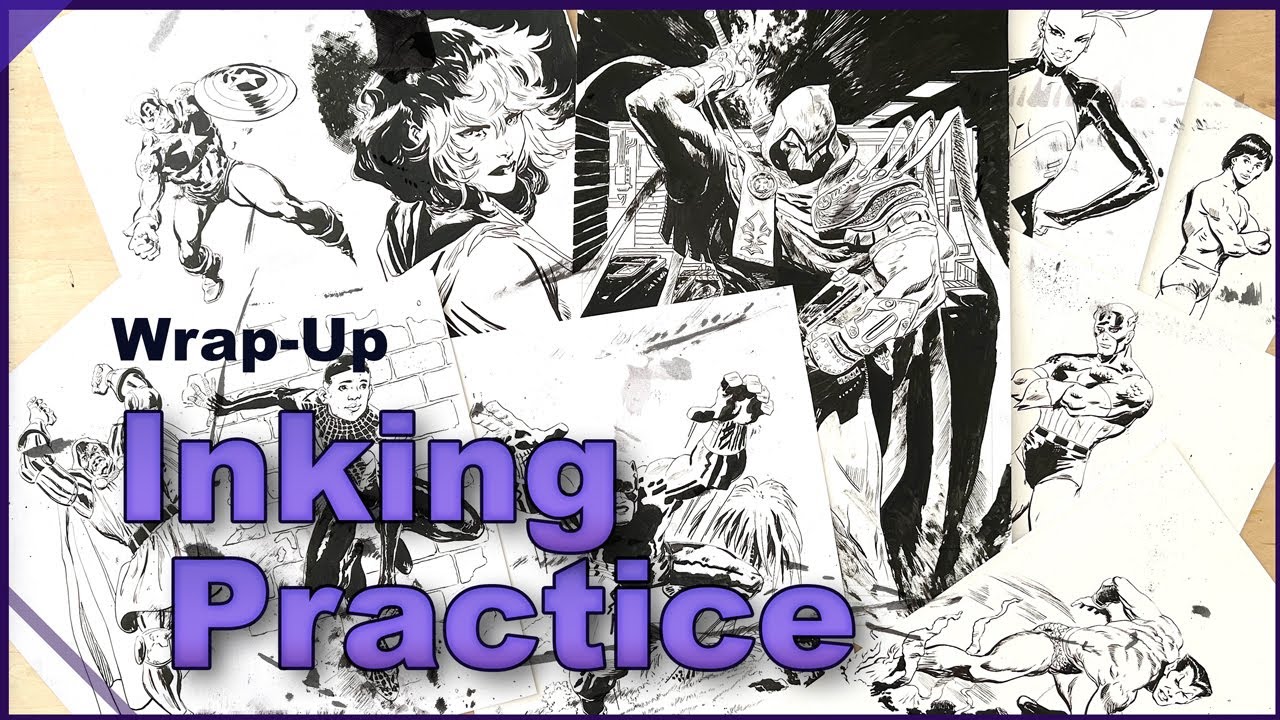 Ink Practice Wrap-Up // My Process after a Month of Ink Practice - YouTube