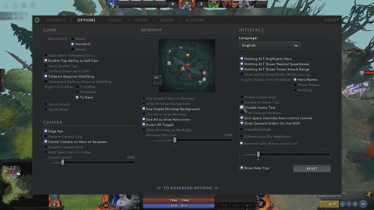 Dota 2 Beginners Guide - Status Bar (Enabling this might help your ...