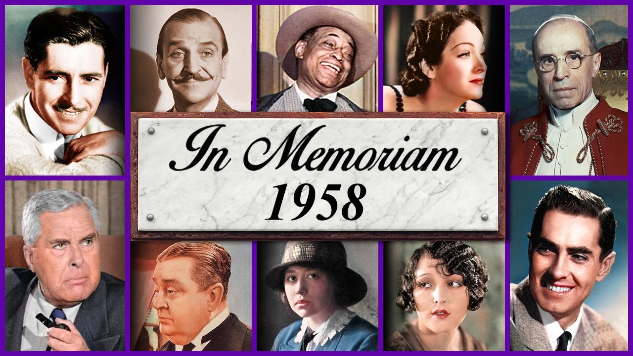 In Memoriam 1958: Famous Faces We Lost in 1958 - YouTube
