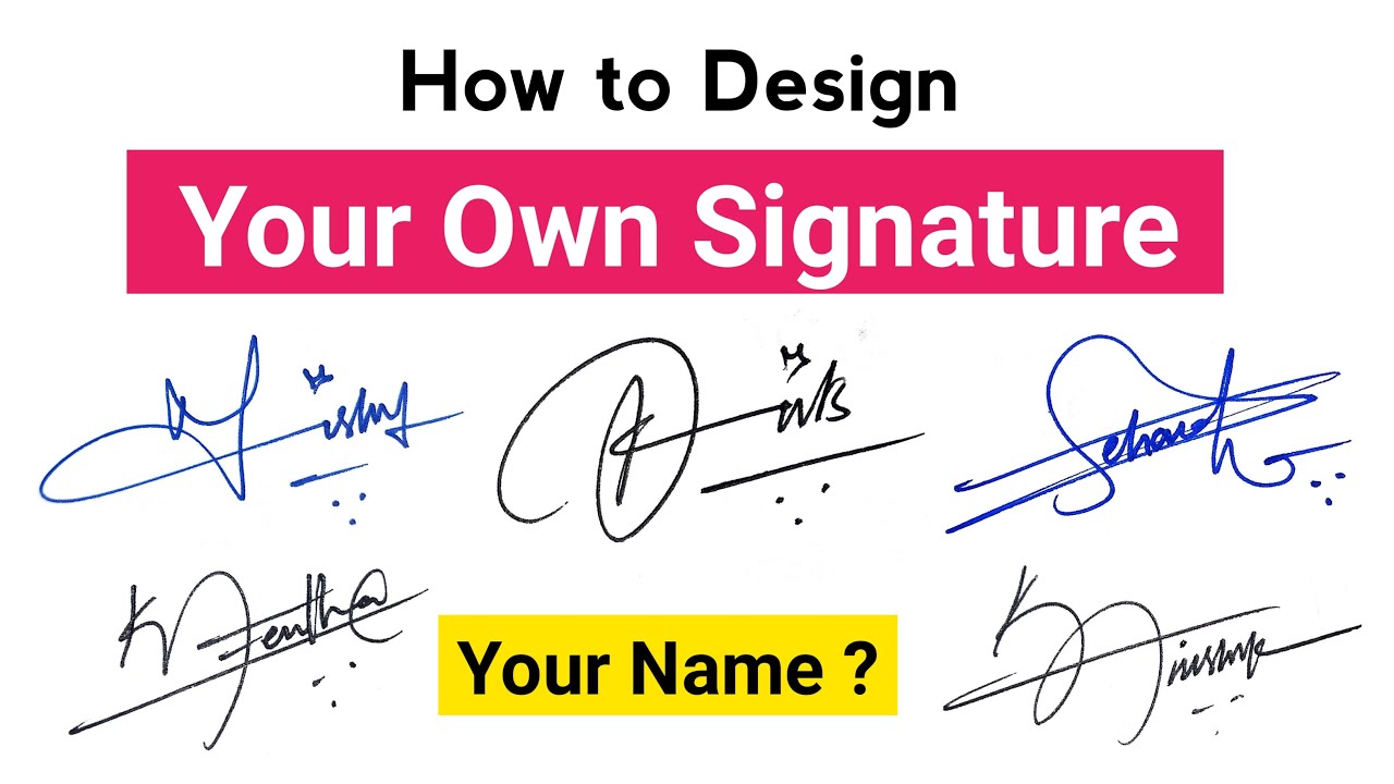How To Design Own Signature | Signature Style Of My Name | Signature in Different Style - YouTube