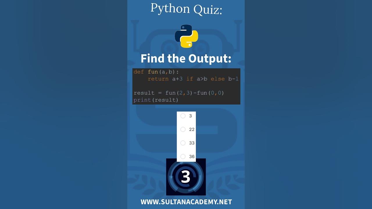 Try Solving this #python #quiz or wait ten seconds for the solution 😉 - YouTube