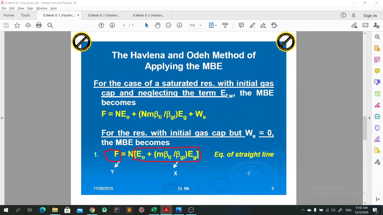 Havlena & Odeh Method in MBE شرح - YouTube