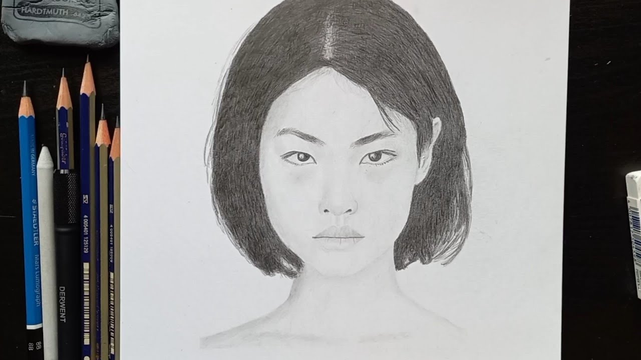 Drawing HoYeon Jung (Squid Game) - YouTube