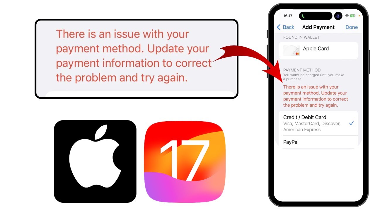 Fixed: There is an Issue With Your Payment Method Update Your Payment Information | iOS 17 - YouTube