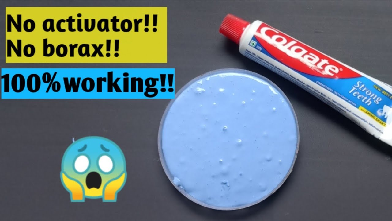 How to make slime with colgate toothpaste|Diy toothpaste slime no glue ...