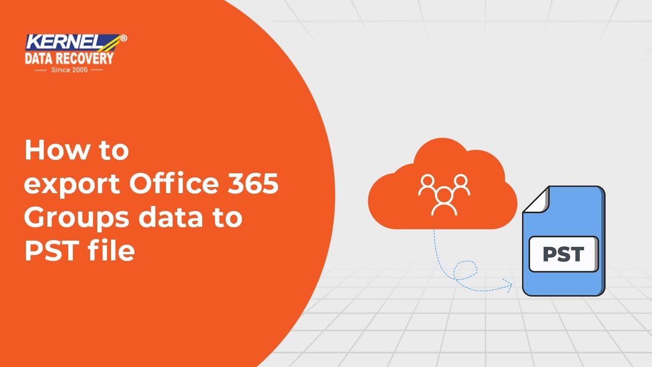 How to export Office 365 Groups data to PST file - YouTube