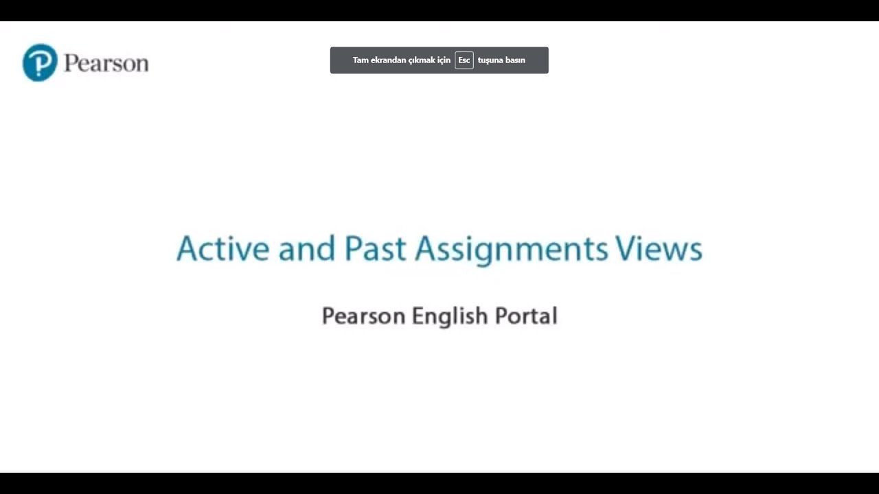 Pearson English Portal for Students Active and Past Assignments View ...