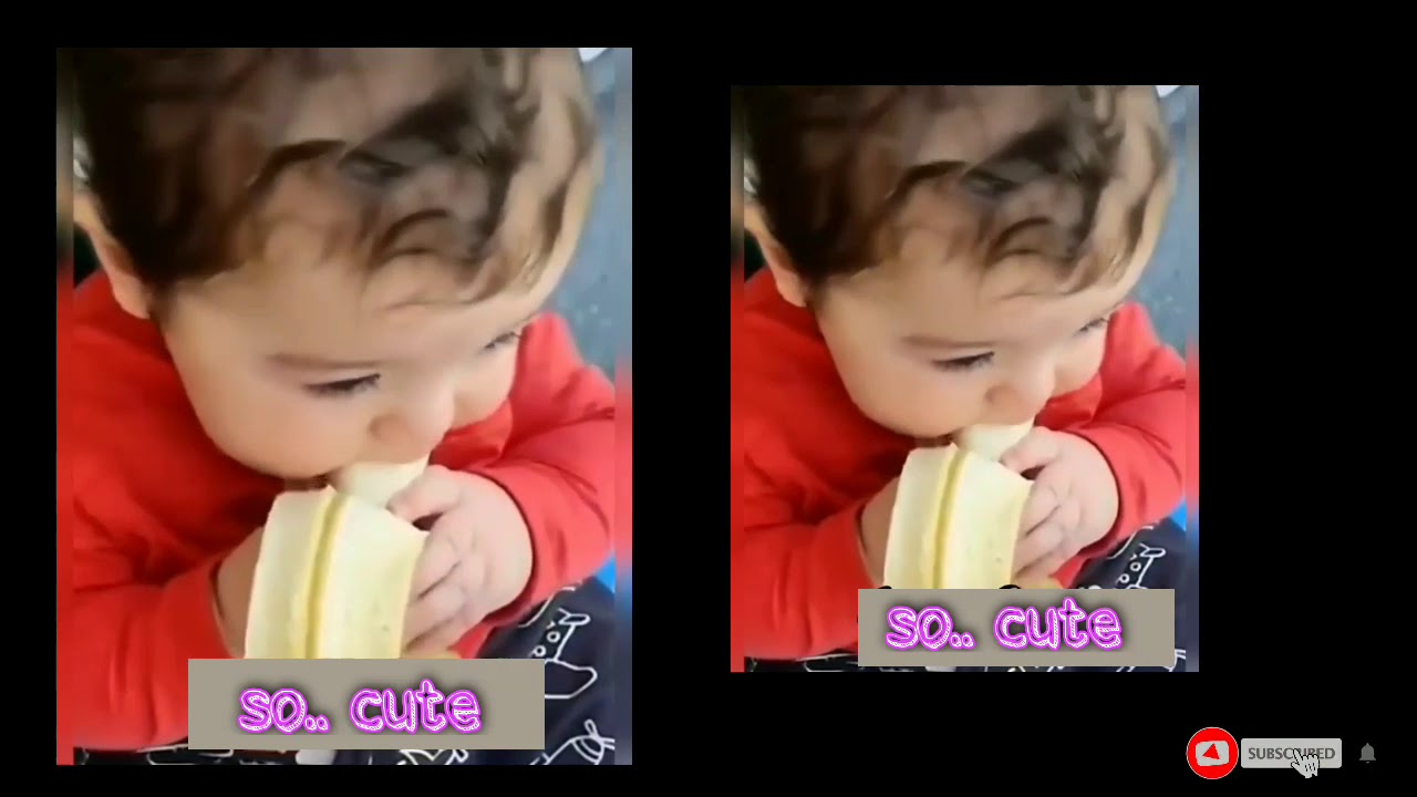 Cute baby Naughty, Eating banana, Bitey so sweet 🥺, Wow naughty kitty - YouTube