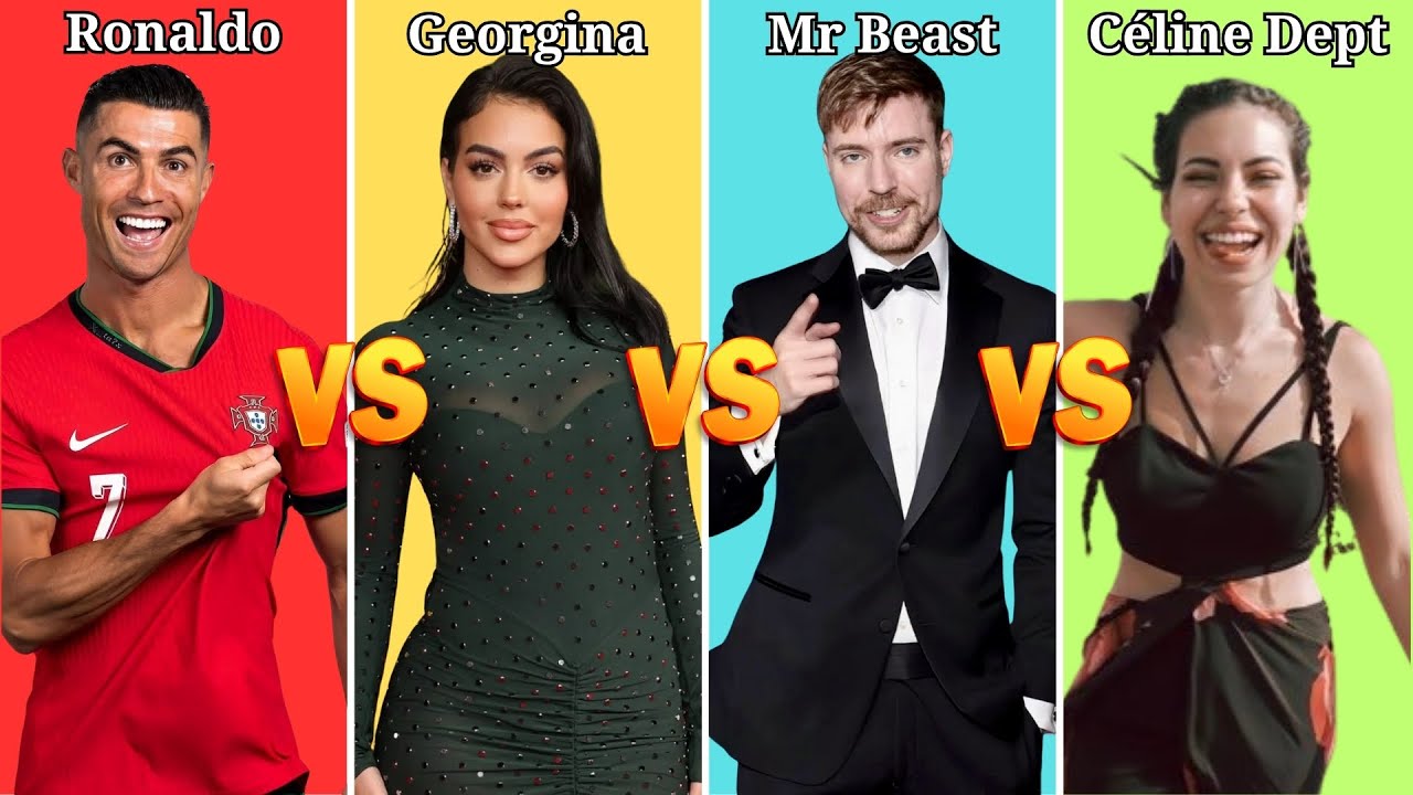 Comparison: Cristiano Ronaldo vs Georgina Rodríguez vs Mr Beast vs ...