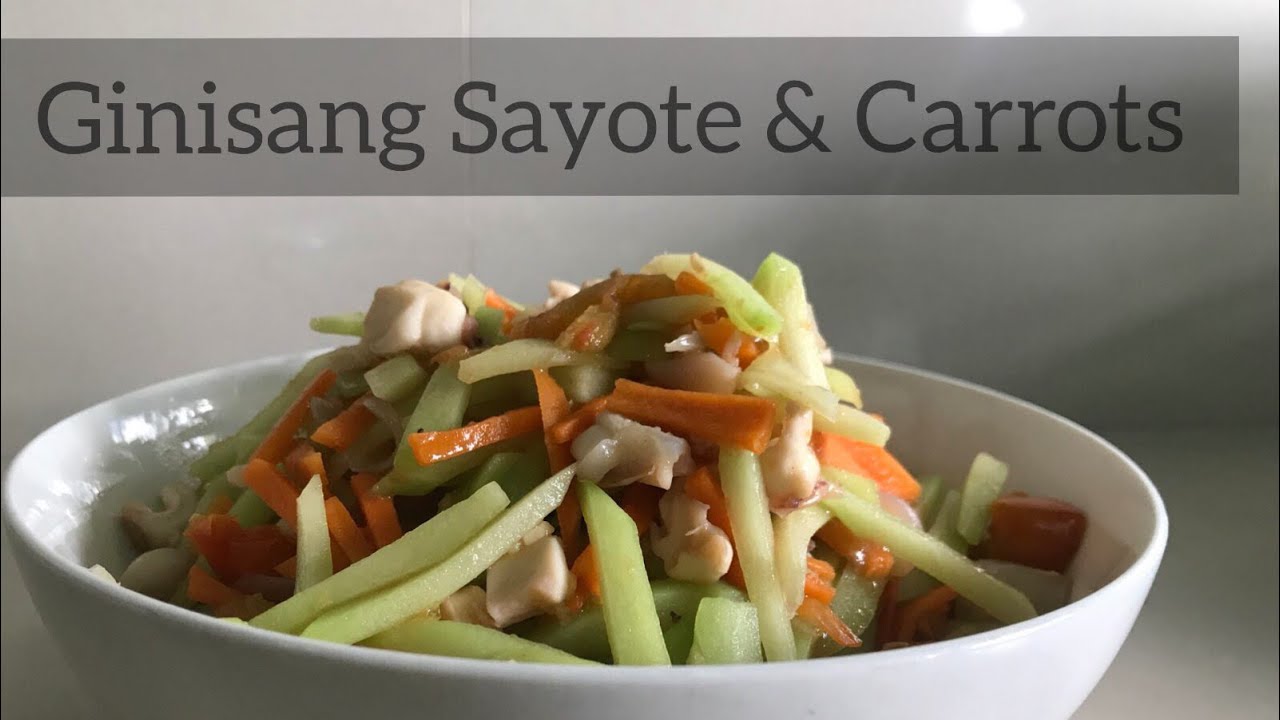 Ginisang Sayote with Pusit | Easy Recipe - YouTube