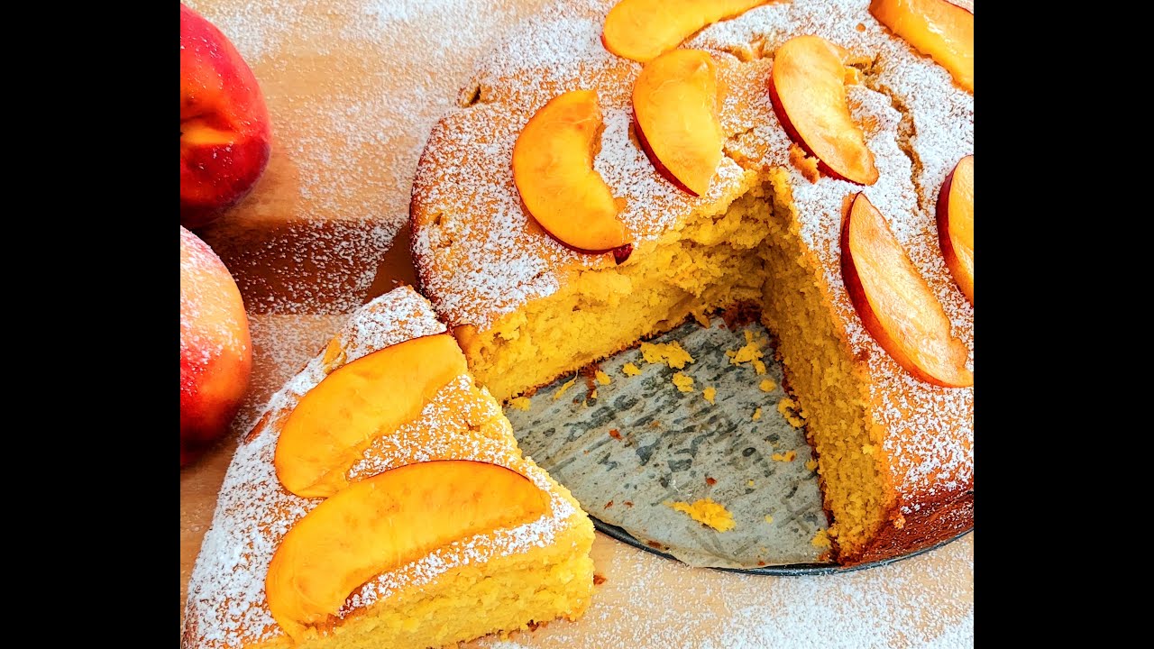 How To Make Peach & Mango Cake | Easy Recipe | Pastel De Durazno Y ...