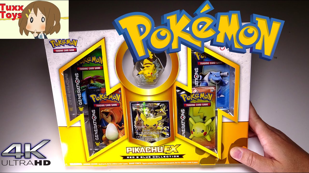 PIKACHU EX RED & BLUE COLLECTION POKEMON BOX SET + 4600 subscriber ...