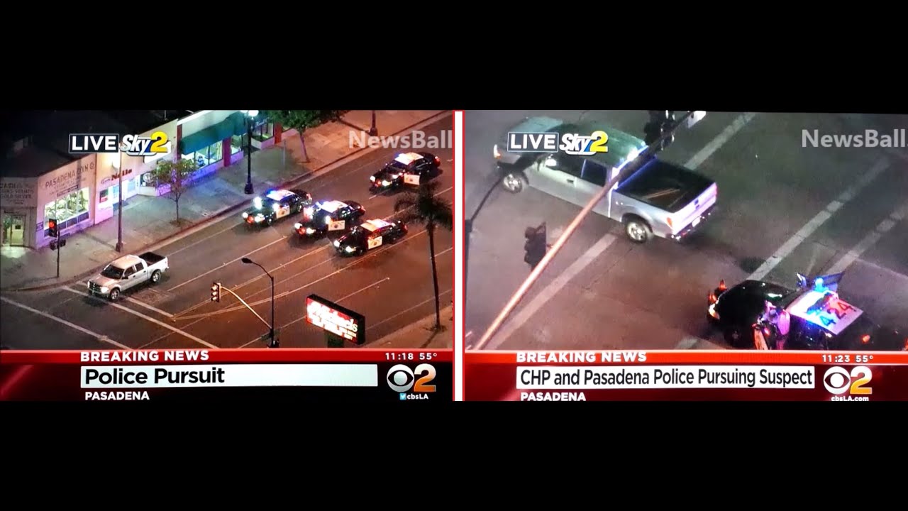 EXCITING QUICK POLICE PURSUIT CAR CHASE ends with rare aggressive spin ...