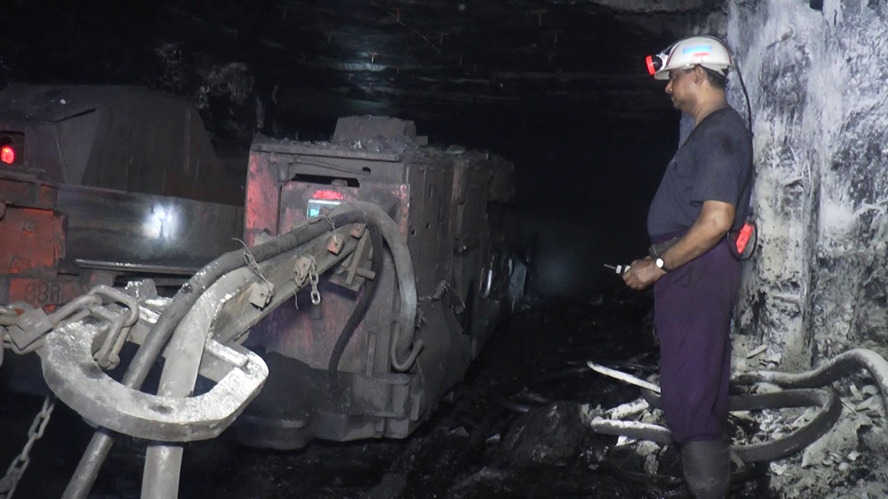 Underground Coal Mine. Coal Producing procedure with CMR technology # ...