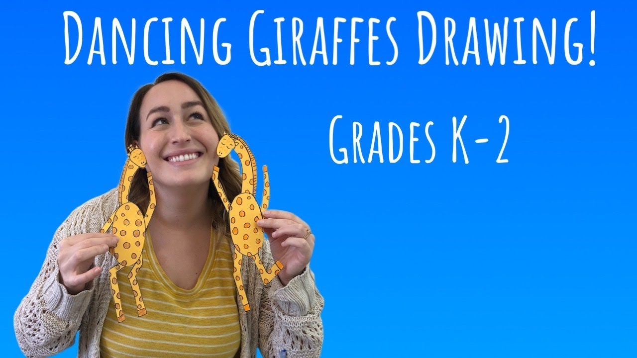 Dancing Giraffes Drawing Lesson! (Grades K-2+) - YouTube