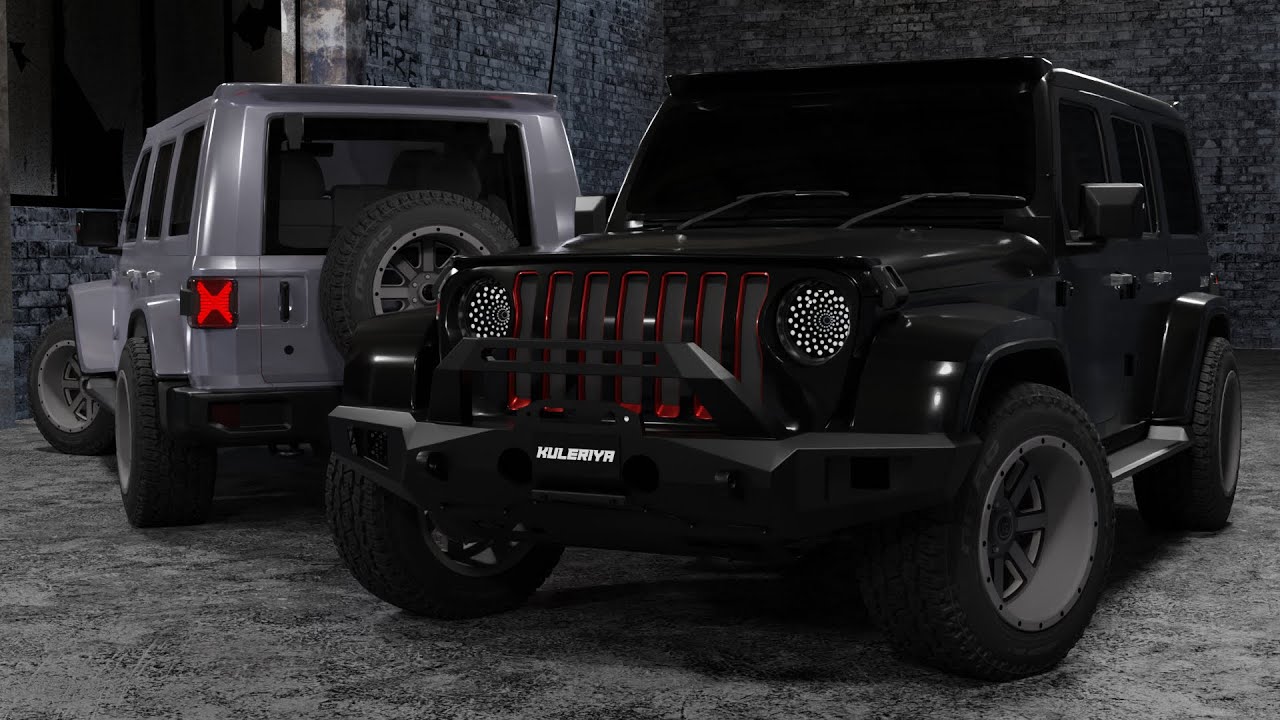 Mahindra Thar Modified | Custom Headlight - YouTube