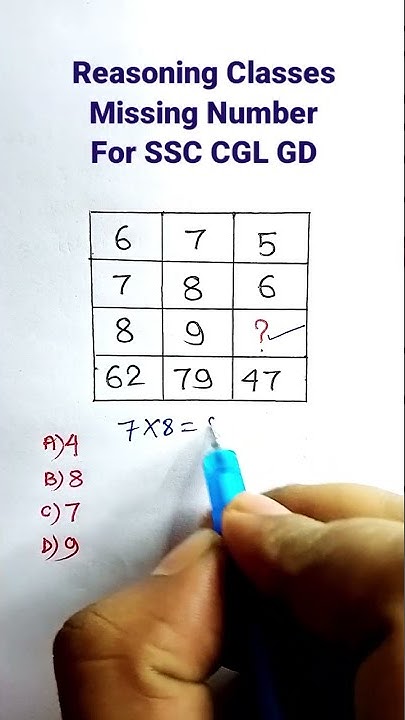 Matrix Reasoning| Reasoning Classes| Missing Number Tricks| Reasoning for SSC CGL GD CHSL| # ...