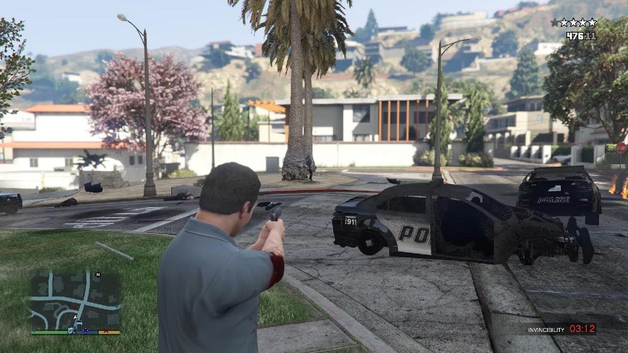 GTA 5 c 5 star wanted level - YouTube