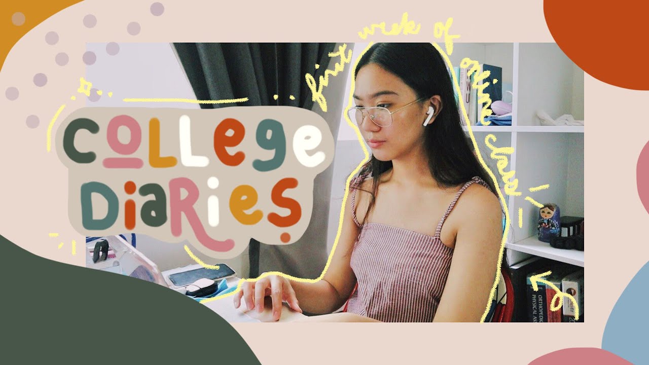 👩🏻‍💻 first week of college online! | college diaries - YouTube