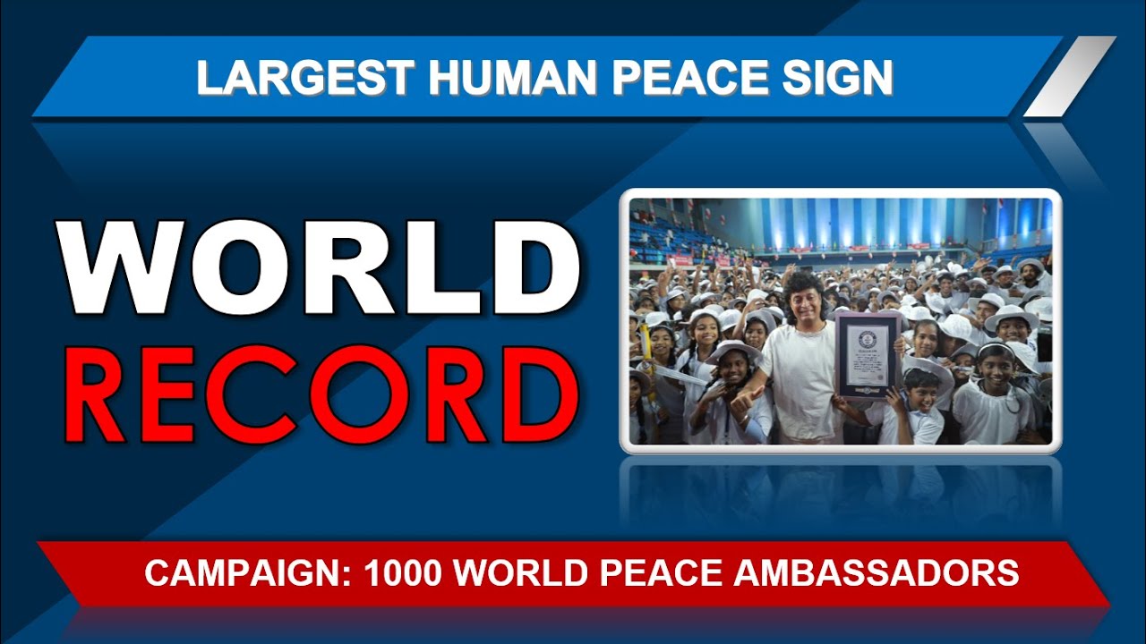 Boby Chemmanur! Guinness World Record - Largest Human Image of a Peace ...