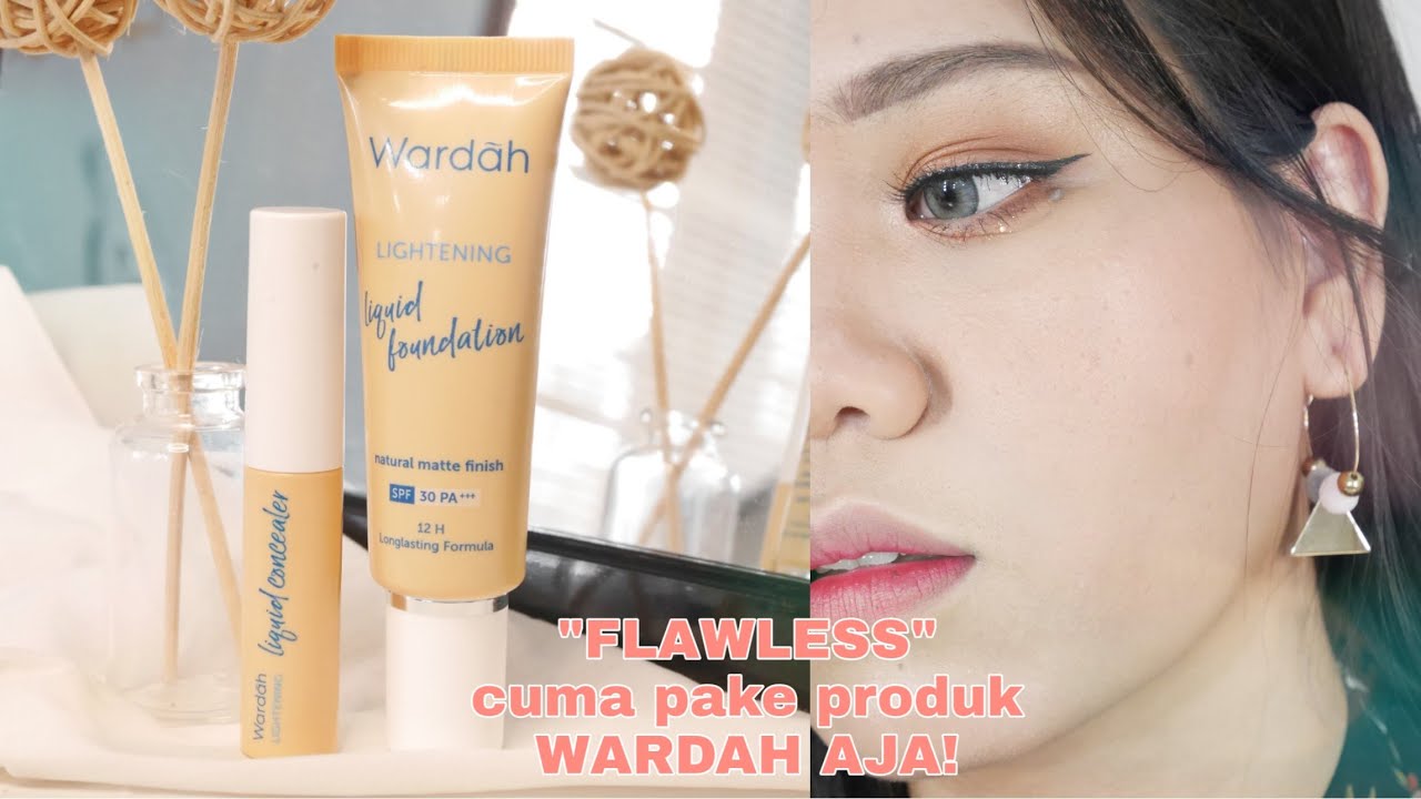REVIEW Wardah Lightening Liquid Foundation & Concealer - YouTube
