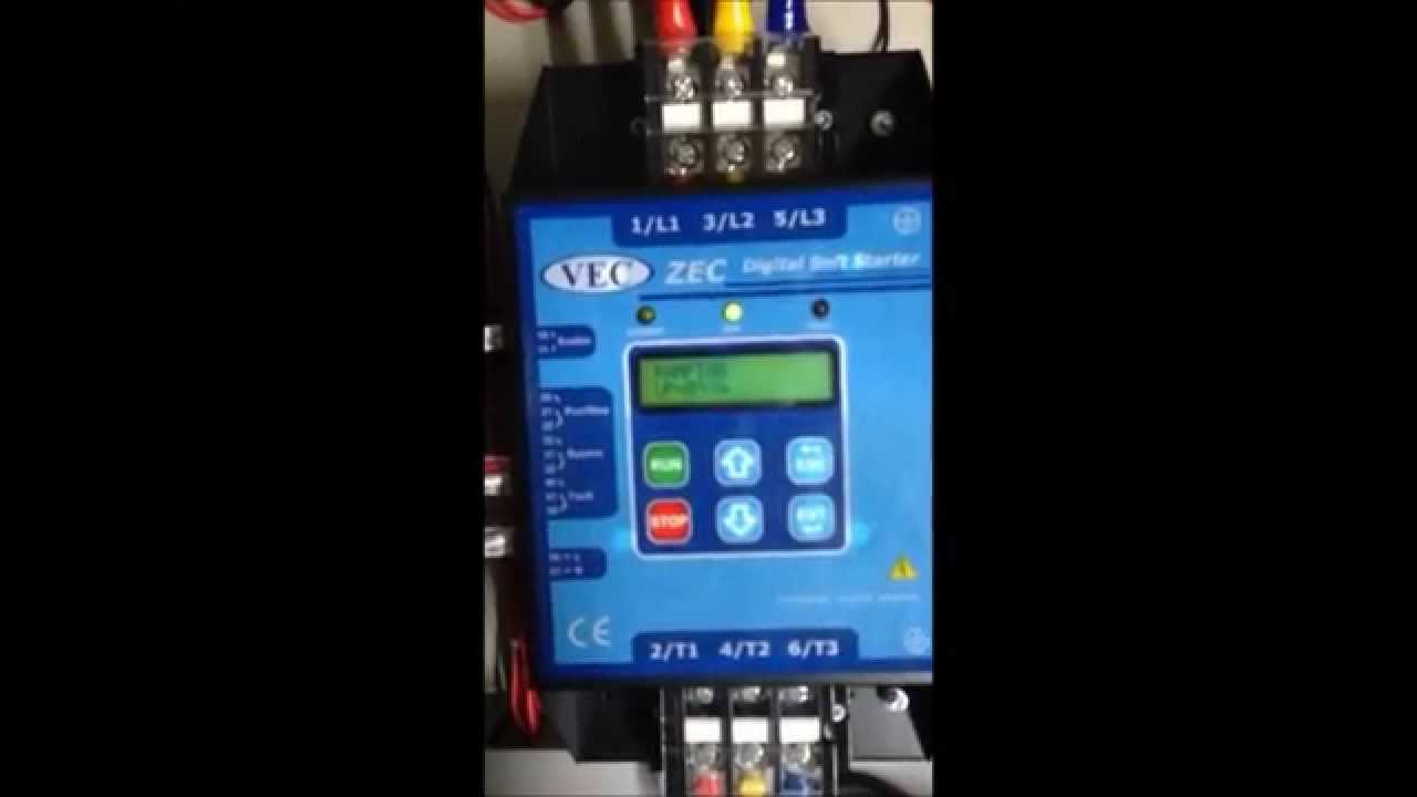 30kW air compressor soft start with ASD-58 Digital Soft Starter - YouTube