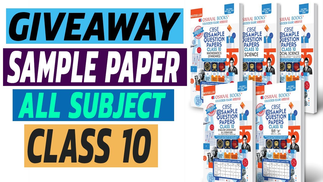 Oswaal CBSE Sample Question Paper Class 10 Set of 5 Books | Oswaal ...