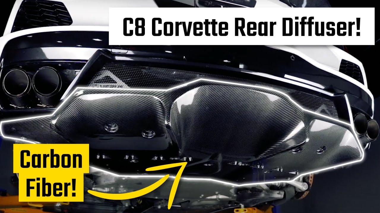 Verus Engineering C8 Corvette Carbon Fiber Rear Diffuser! - Paragon Performance - YouTube